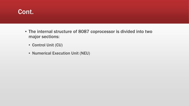 Math coprocessor 8087 | PPTX