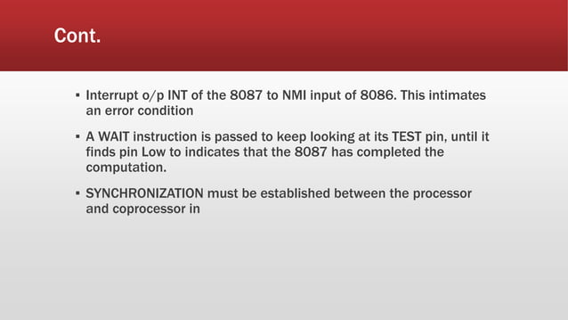 Math coprocessor 8087 | PPTX
