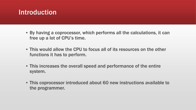 Math coprocessor 8087 | PPTX