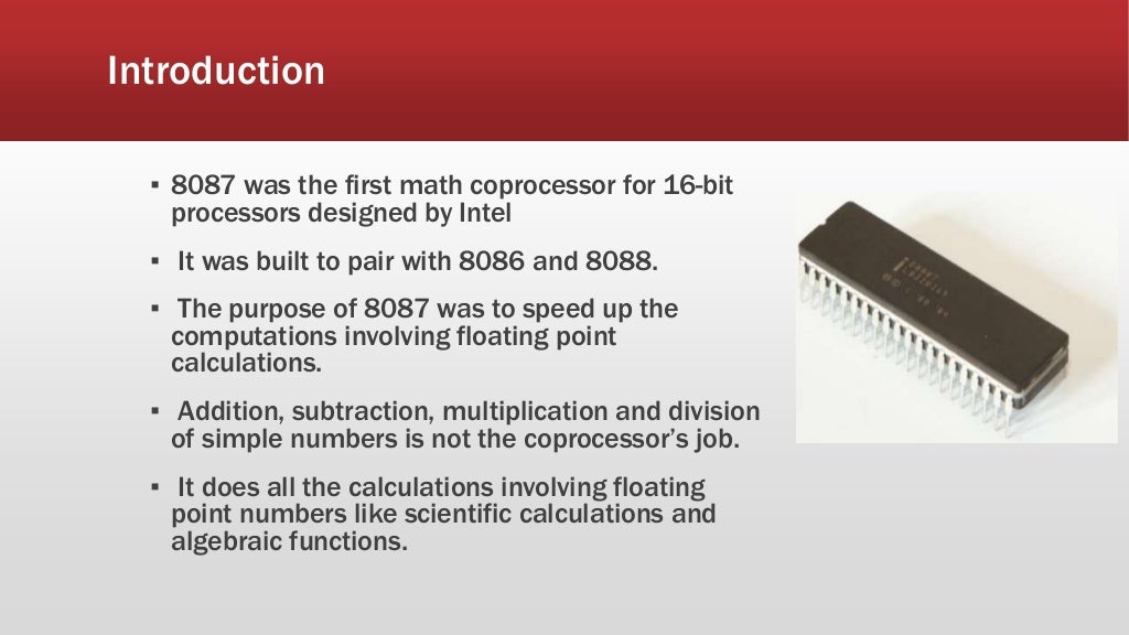 Math coprocessor 8087