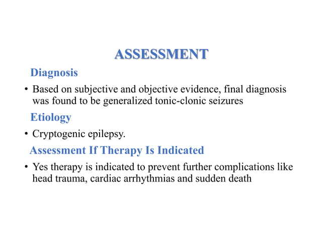 case presentation on generalized epileptic seizures in pediatrics ...