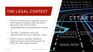 Cybersecurity Task Force at ASECAP Days 2023 | PPTX