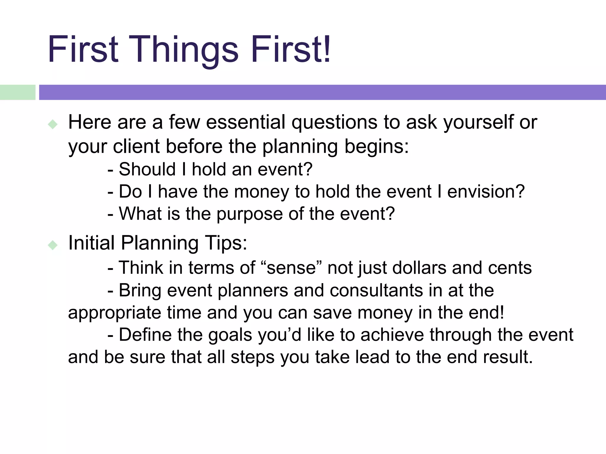 Easy Event Planning Guide | PPT