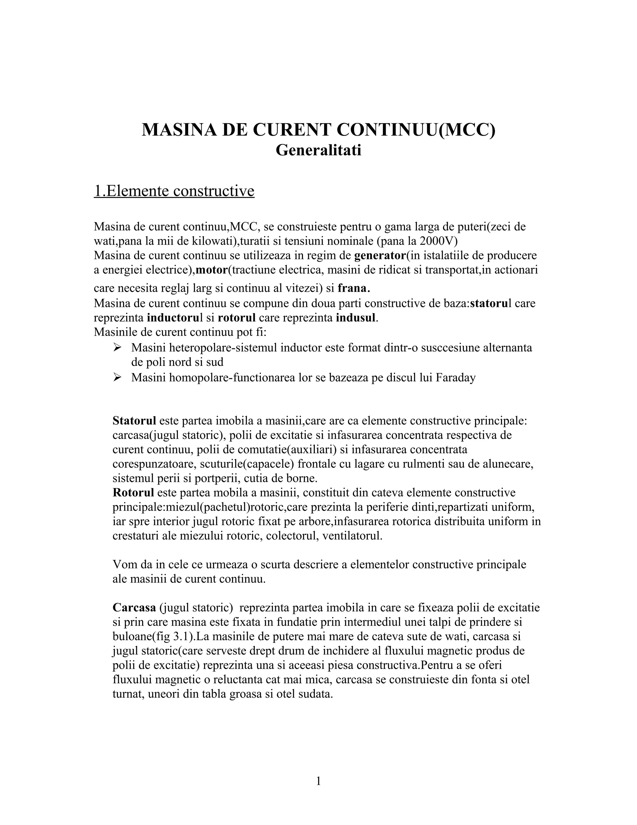 Masina de curent continuu | DOC