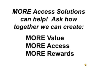 MORE Access Solutions presentation | PPT