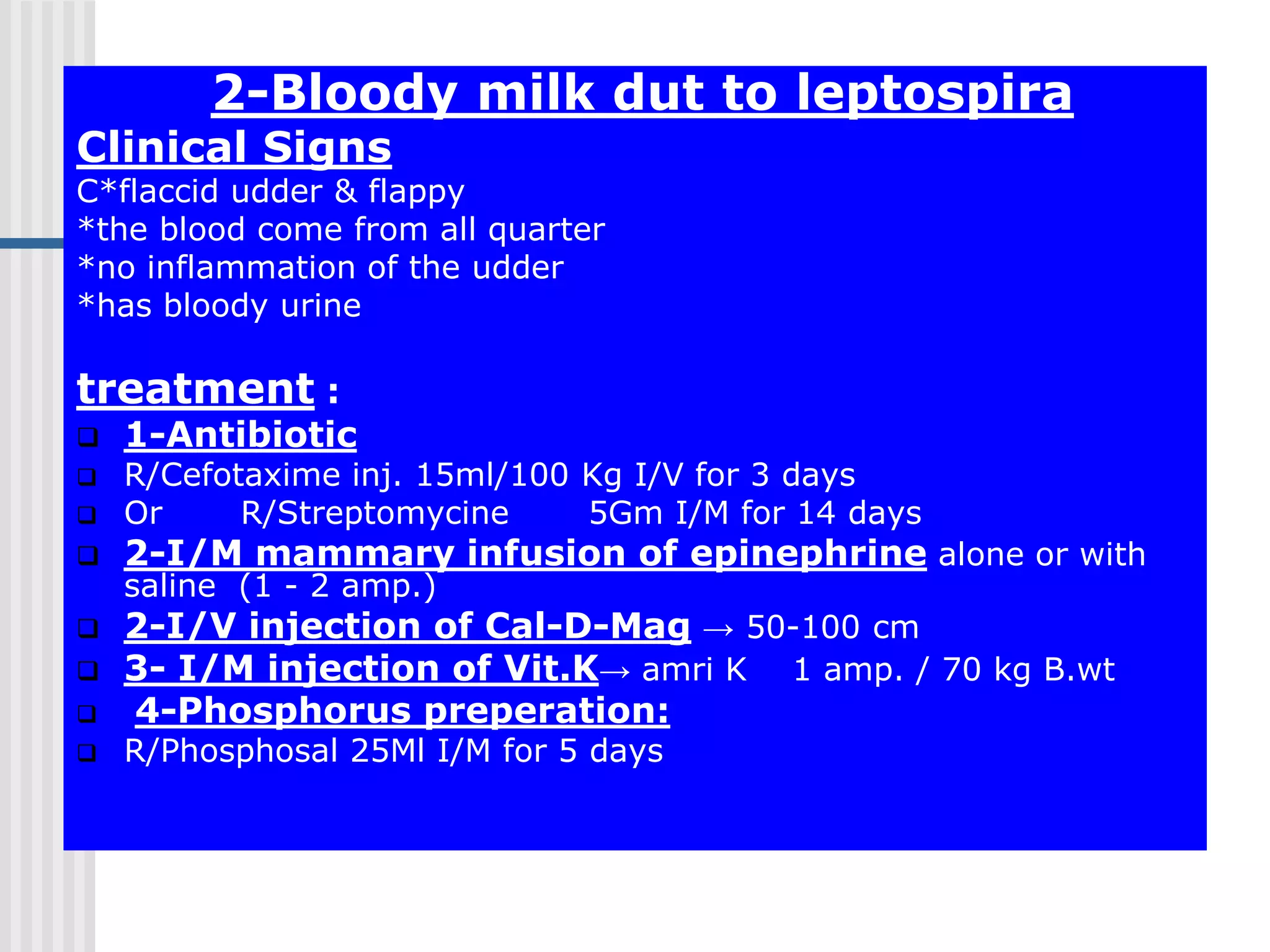 Mastitis in dairy cattle causes and treatment | PDF