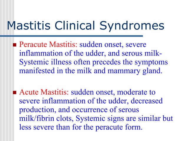 Mastitis in dairy cattle causes and treatment | PDF | Diseases and ...