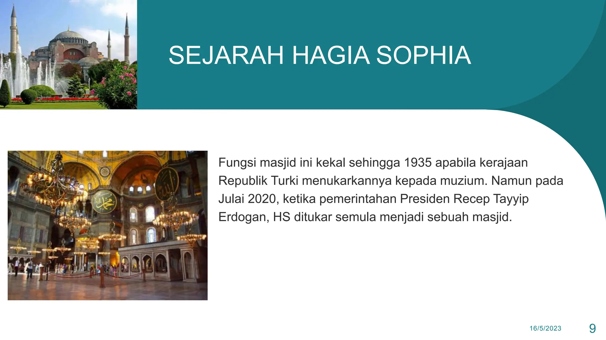MASJID DI TIMUR TENGAH - HAGIA SOPHIA.pptx