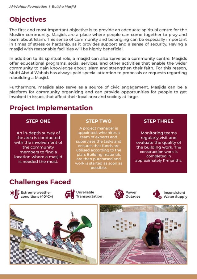 Donate To Build A Masjid Construction In Pakistan | Al-Wahab Foundation ...