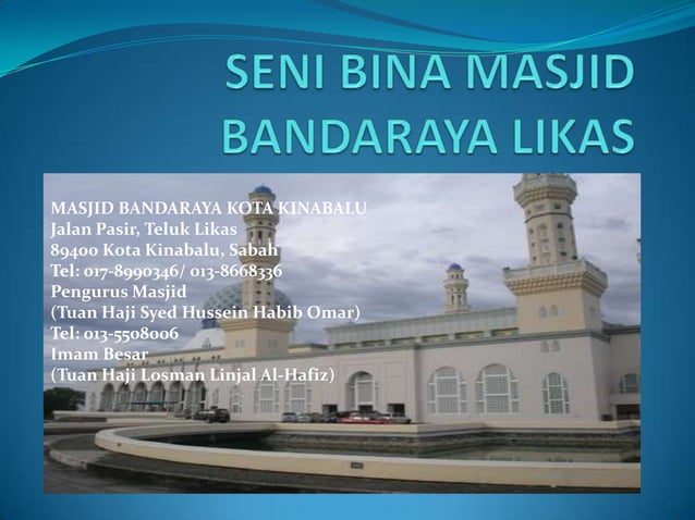 Masjid likas | PPTX