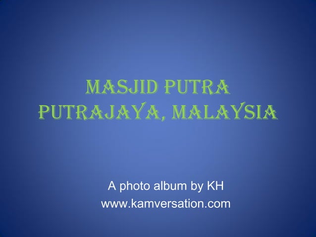 Masjid Putra | PDF | Islam | Religion & Spirituality