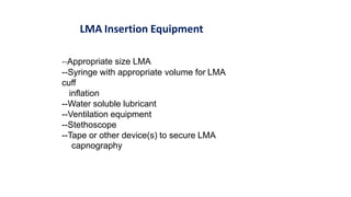 #Mask and supraglotic airway | PPTX