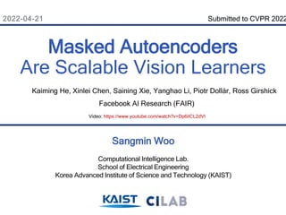 Masked Autoencoders Are Scalable Vision Learners.pptx | Web Development | Internet
