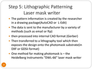 Mask fabrication process | PPTX