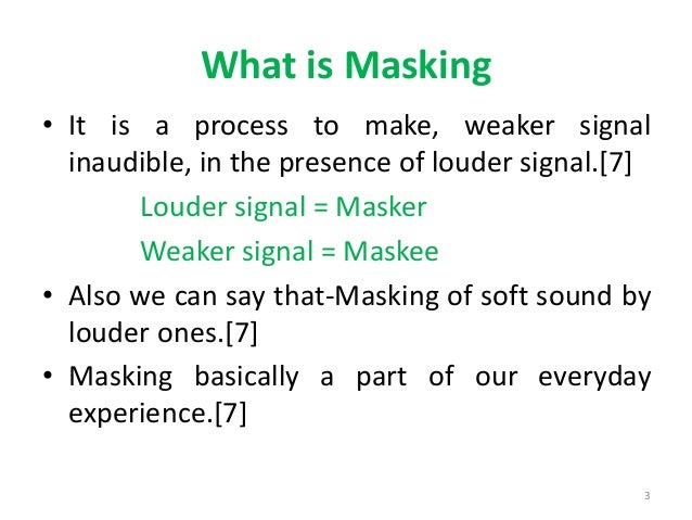 Masking and its type