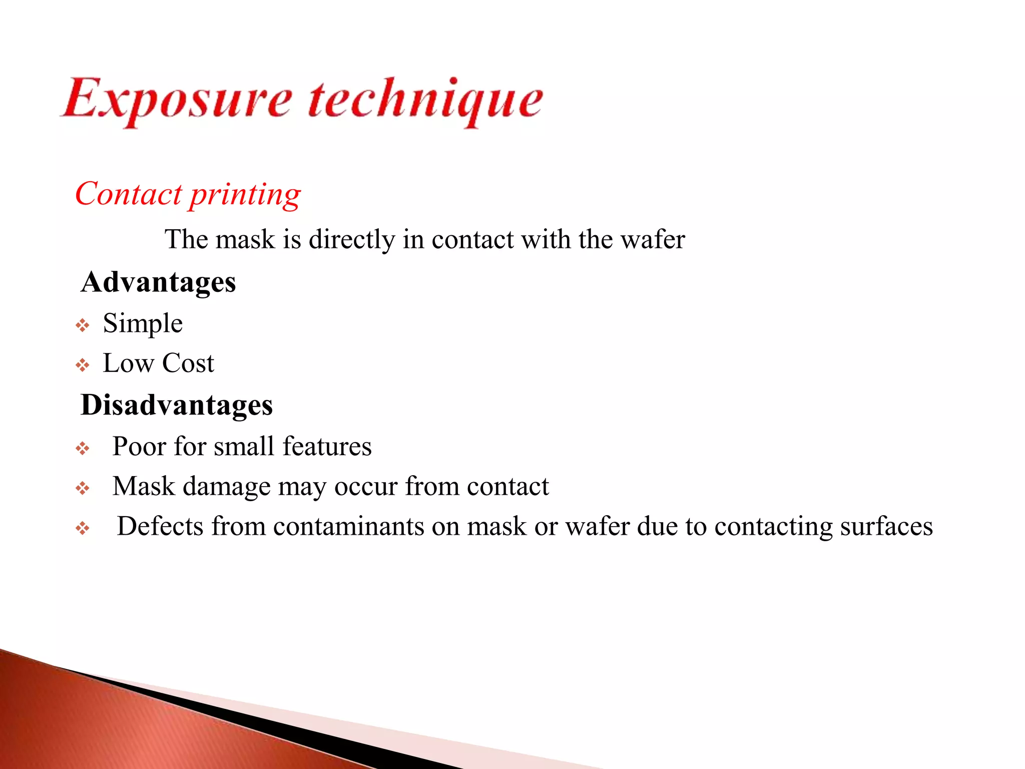 Masking and lithography techniques | PPTX