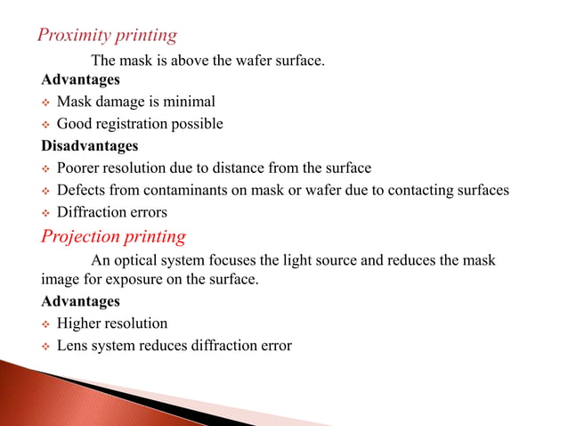 Masking and lithography techniques | PPTX