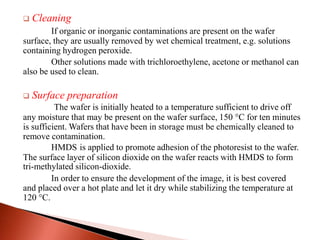 Masking and lithography techniques | PPTX