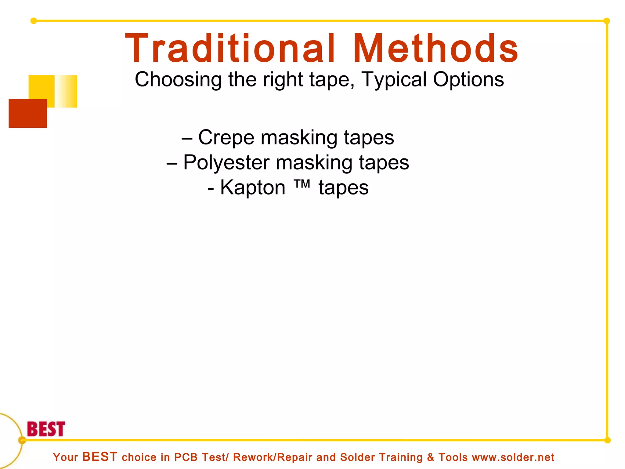 Masking for conformal coating of PCBs | PPT