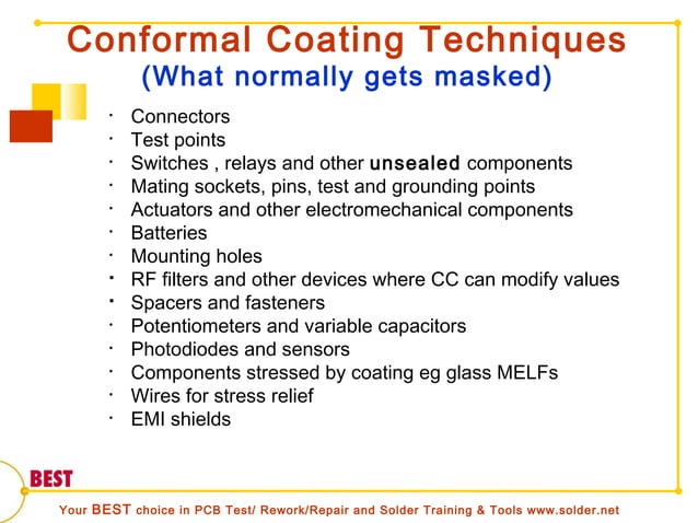Masking for conformal coating of PCBs | PPT