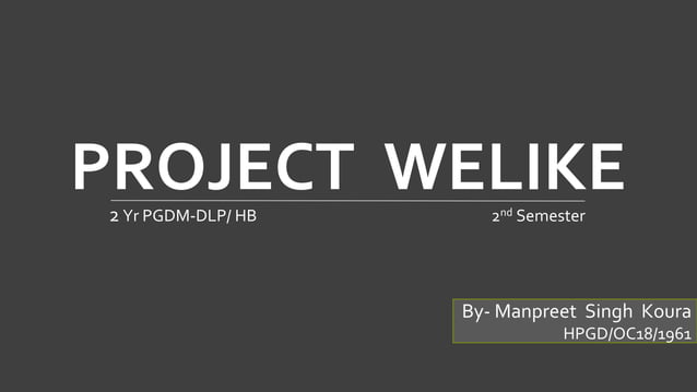 PGDM - Sem2 Project | PPTX