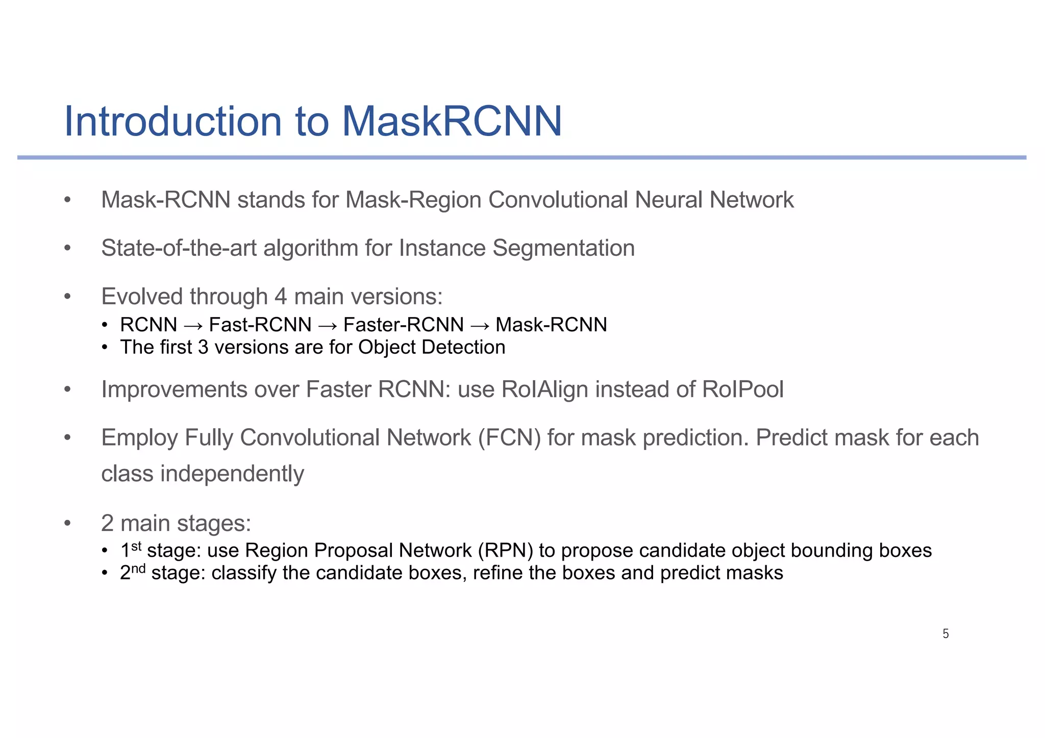 Mask-RCNN for Instance Segmentation | PDF