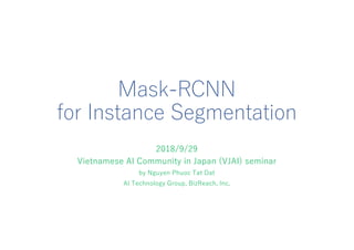 Mask-RCNN for Instance Segmentation | PDF