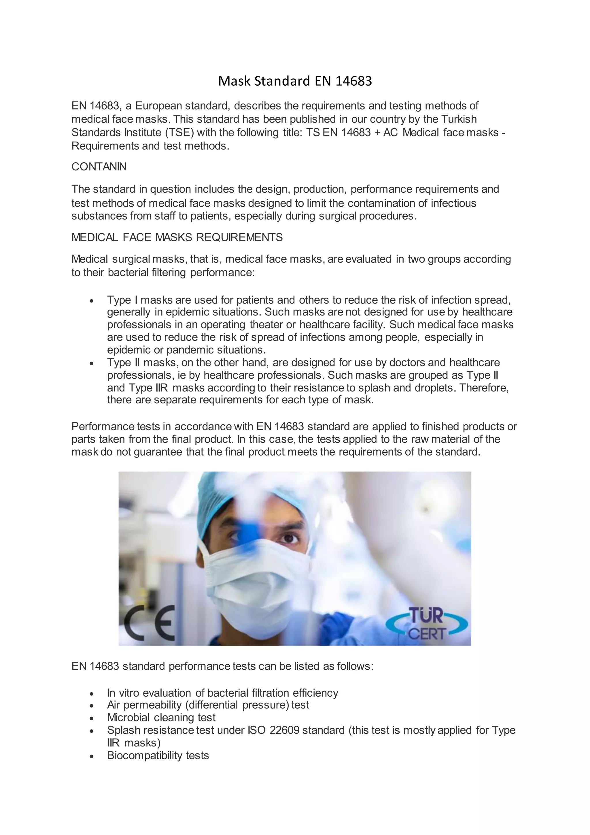 Mask standard en 14683 | DOCX