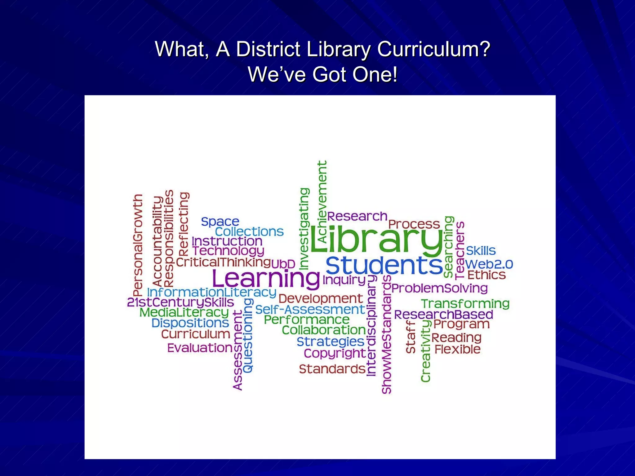 Library Curriculum | PPT
