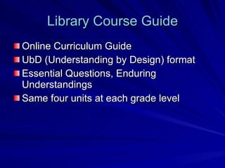 Library Curriculum | PPT