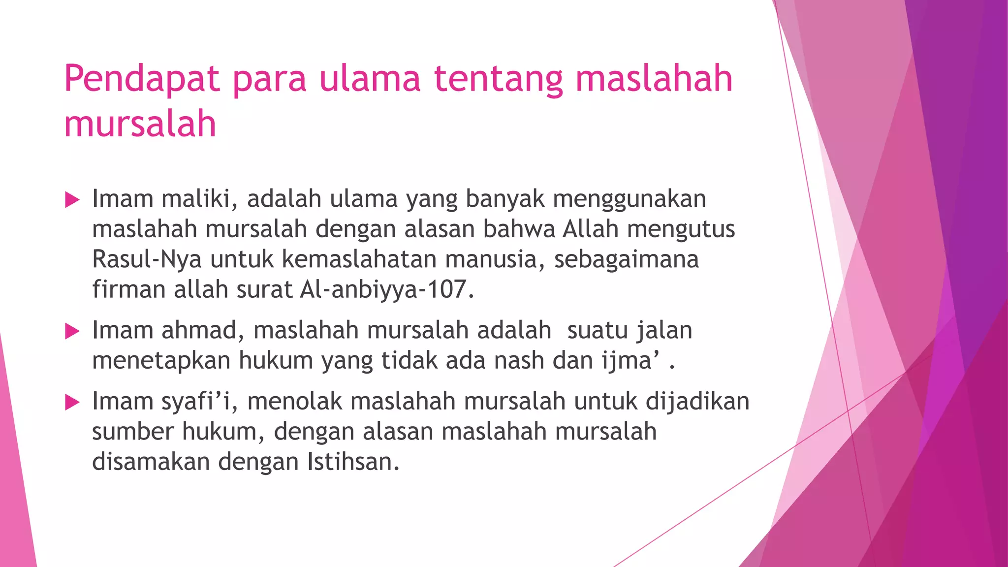 Maslahah mursalah(kelompok 5) | PPTX