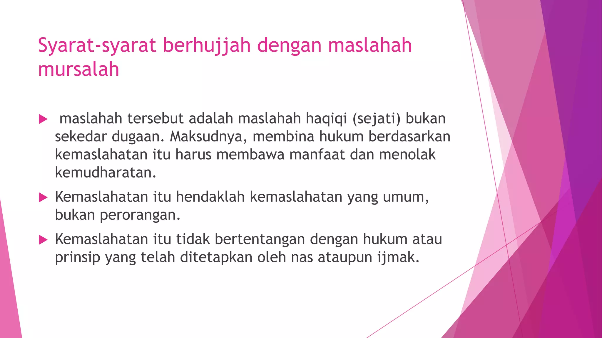 Maslahah mursalah(kelompok 5) | PPTX