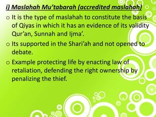 application of Maslahah | PPT
