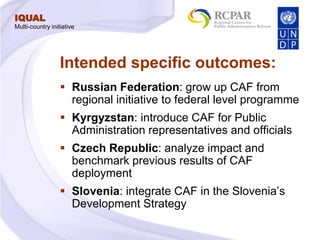 Maslov UNDP-RCPAR IQUAL Project | PDF