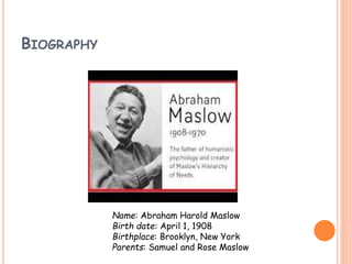 Maslow's Hierarchy Of Needs | PPTX