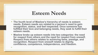 Maslow hierarchy of needs | PPTX