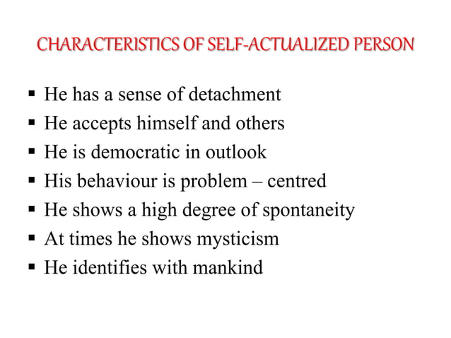 Self Actualization Theory | PPTX | Education