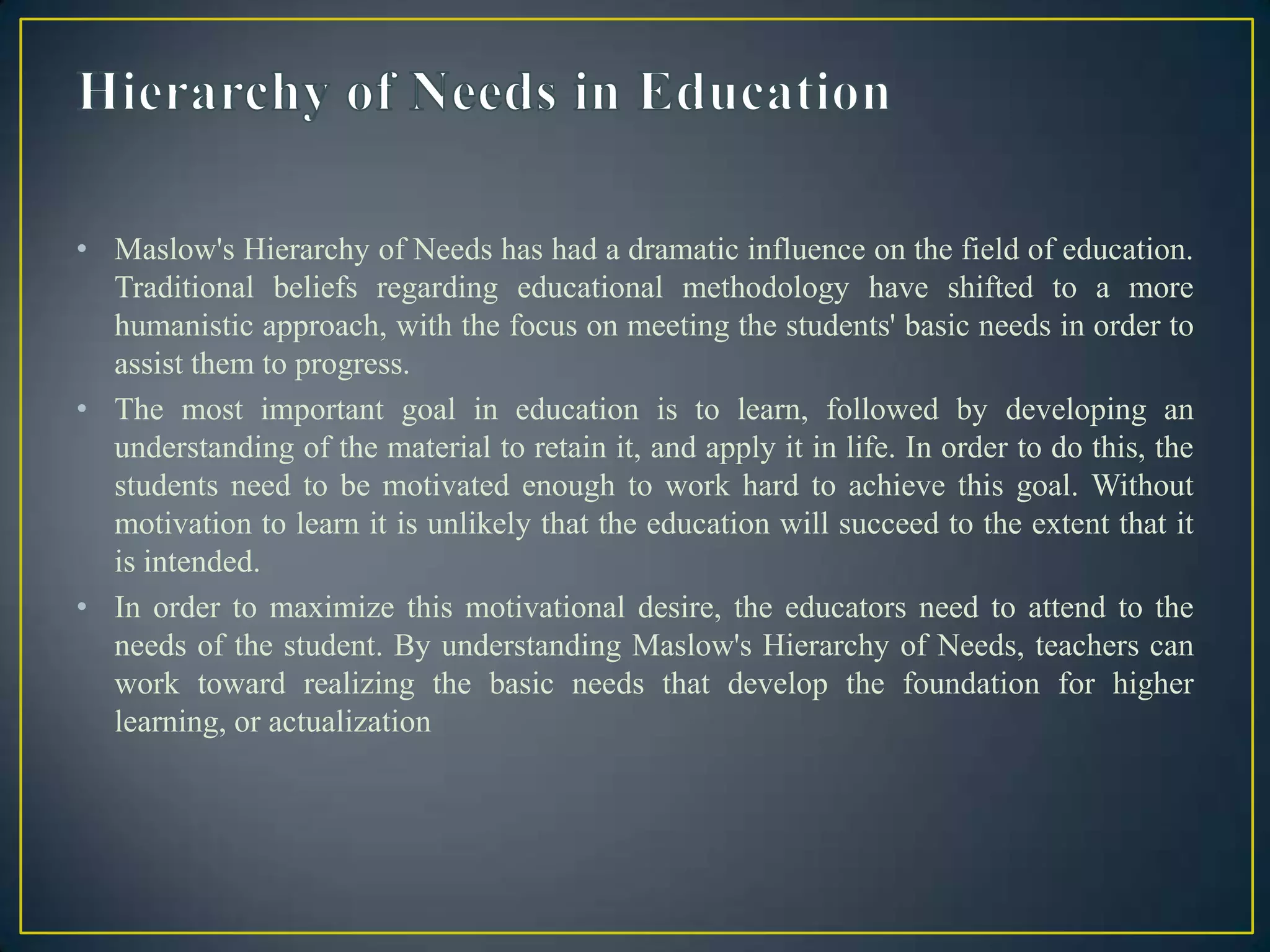 Maslow and rogers (humanistic and cognivitism learning | PPTX