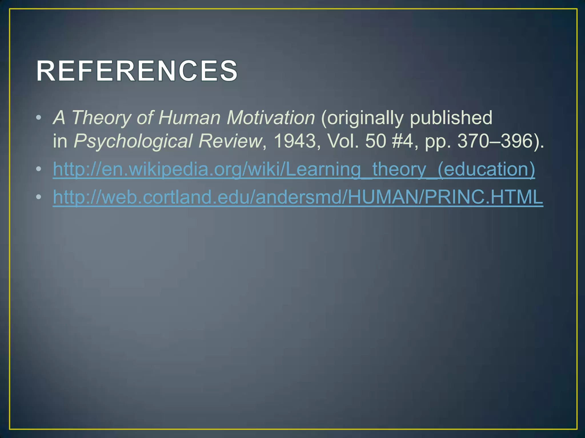 Maslow and rogers (humanistic and cognivitism learning | PPTX