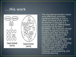 Maslow and rogers (humanistic and cognivitism learning | PPTX