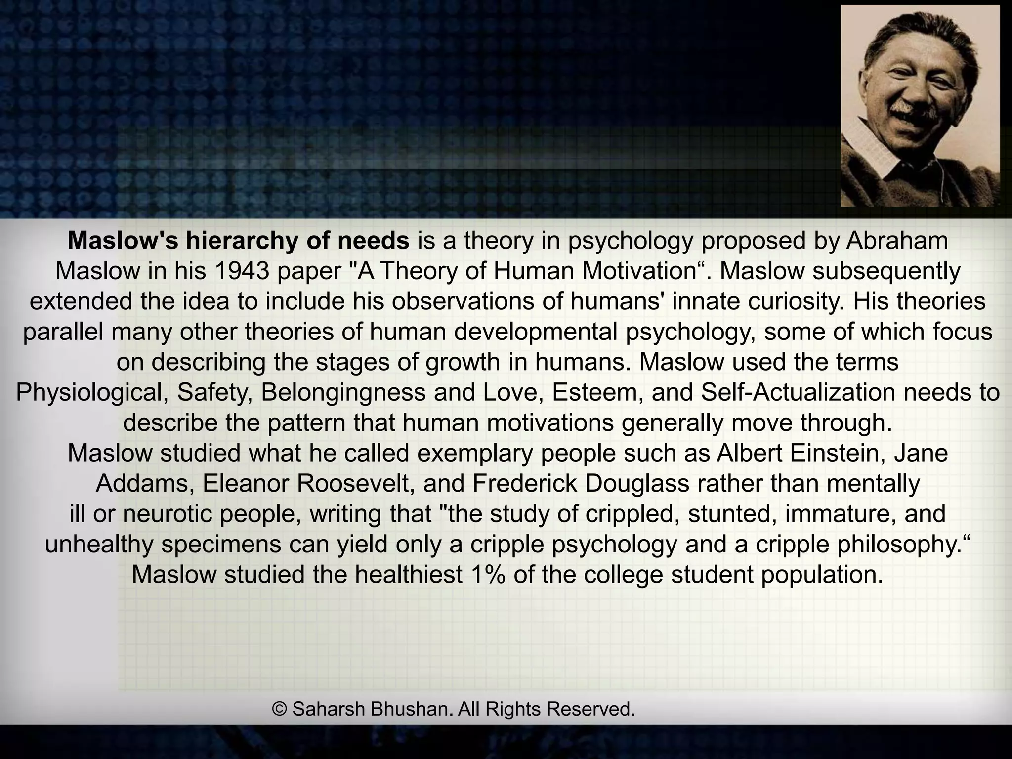 Maslow's Game | PPTX