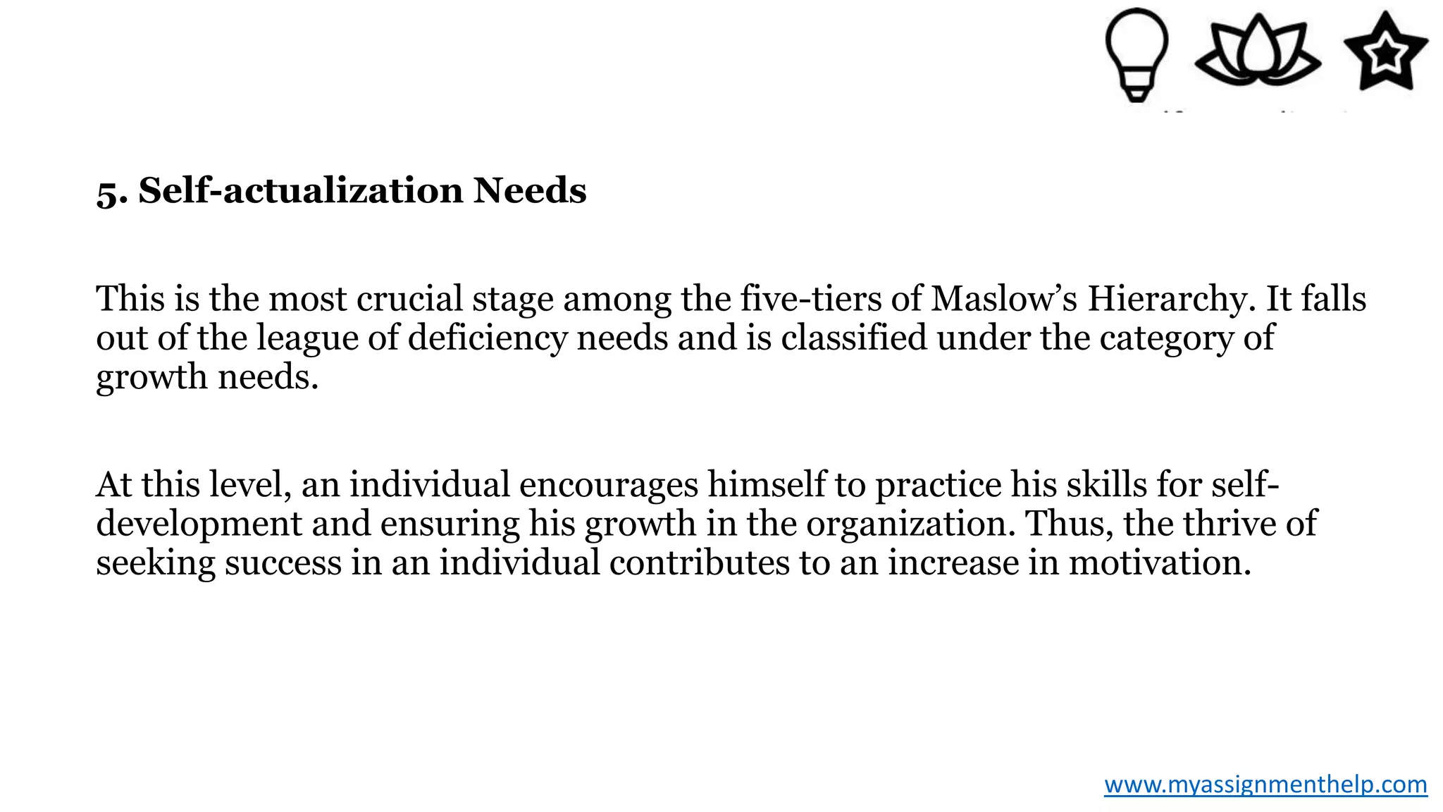 Maslow Hierarchy of needs | PPT