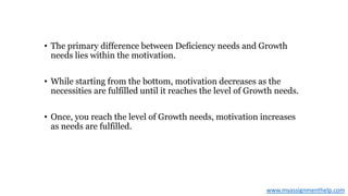 Maslow Hierarchy of needs | PPT