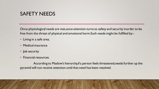 MASLOW’S HIERARCHY OF NEEDS | PDF