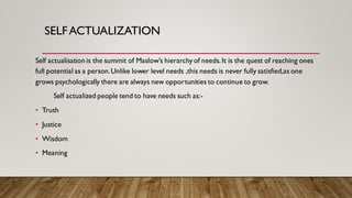 MASLOW’S HIERARCHY OF NEEDS | PDF