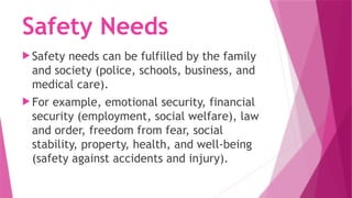 Maslow's Hierarchy of Human needs by Abraham Maslow | PPTX
