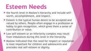 Maslow's Hierarchy of Human needs by Abraham Maslow | PPT