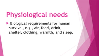 Maslow's Hierarchy of Human needs by Abraham Maslow | PPT