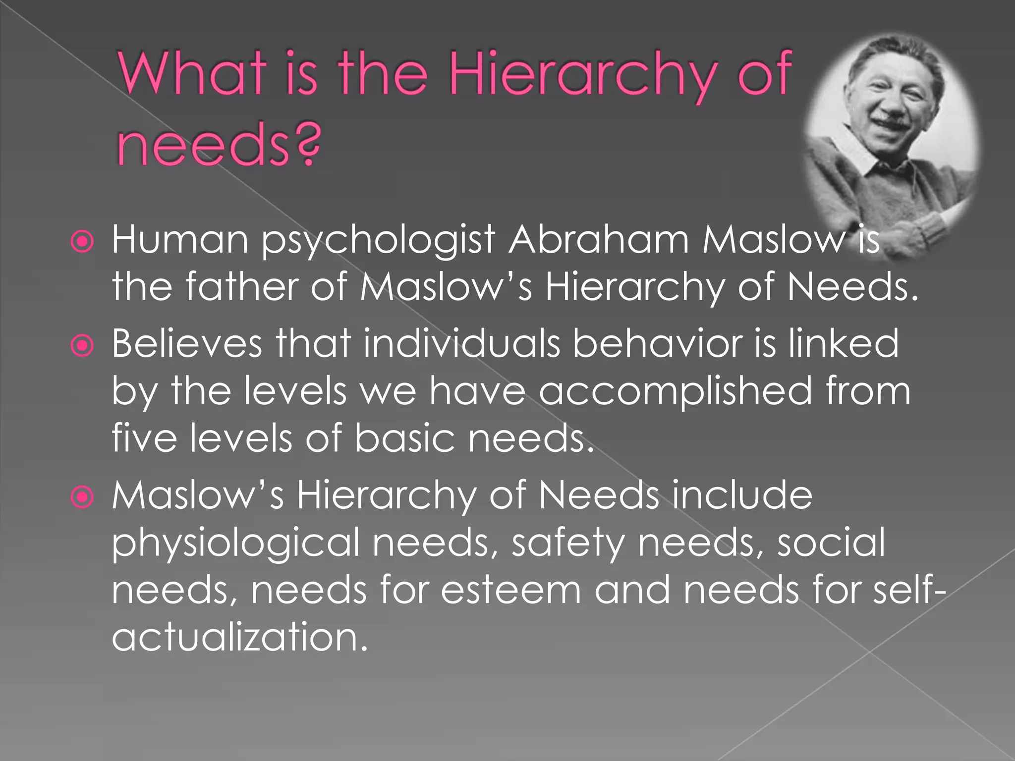 Maslow’s hierarchy of needs | PPTX