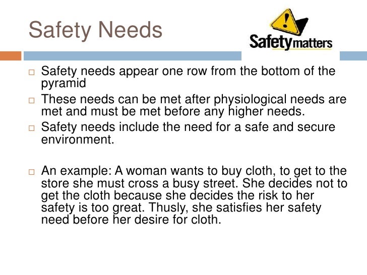 Maslow’s hierarchy of needs